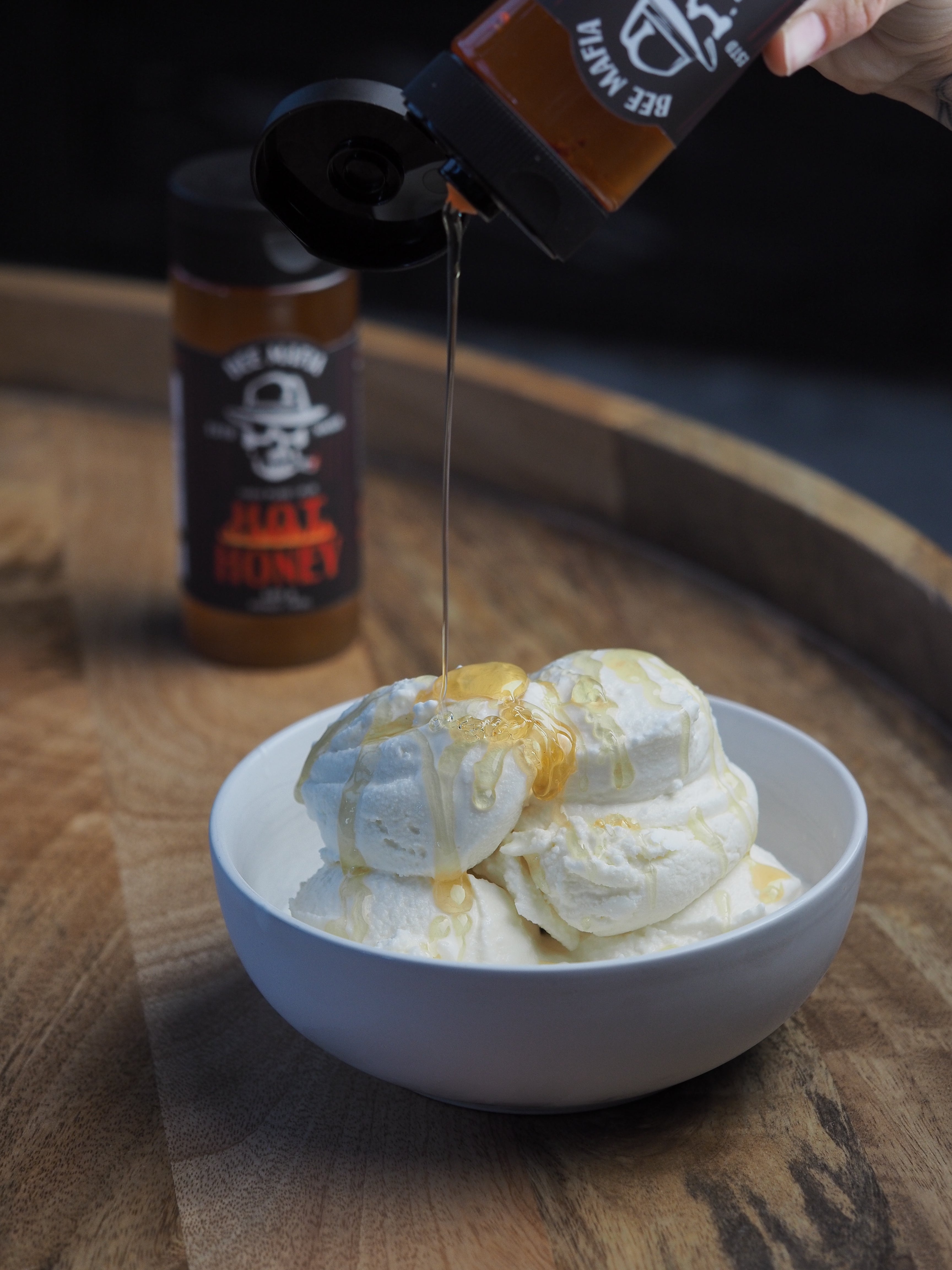 Bee Mafia Hot Honey Ice Cream | All natural homemade ice cream recipe
